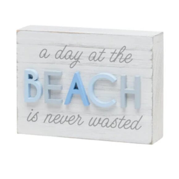 Accents | Beach Wasted 3d Block Sign | Poshmark